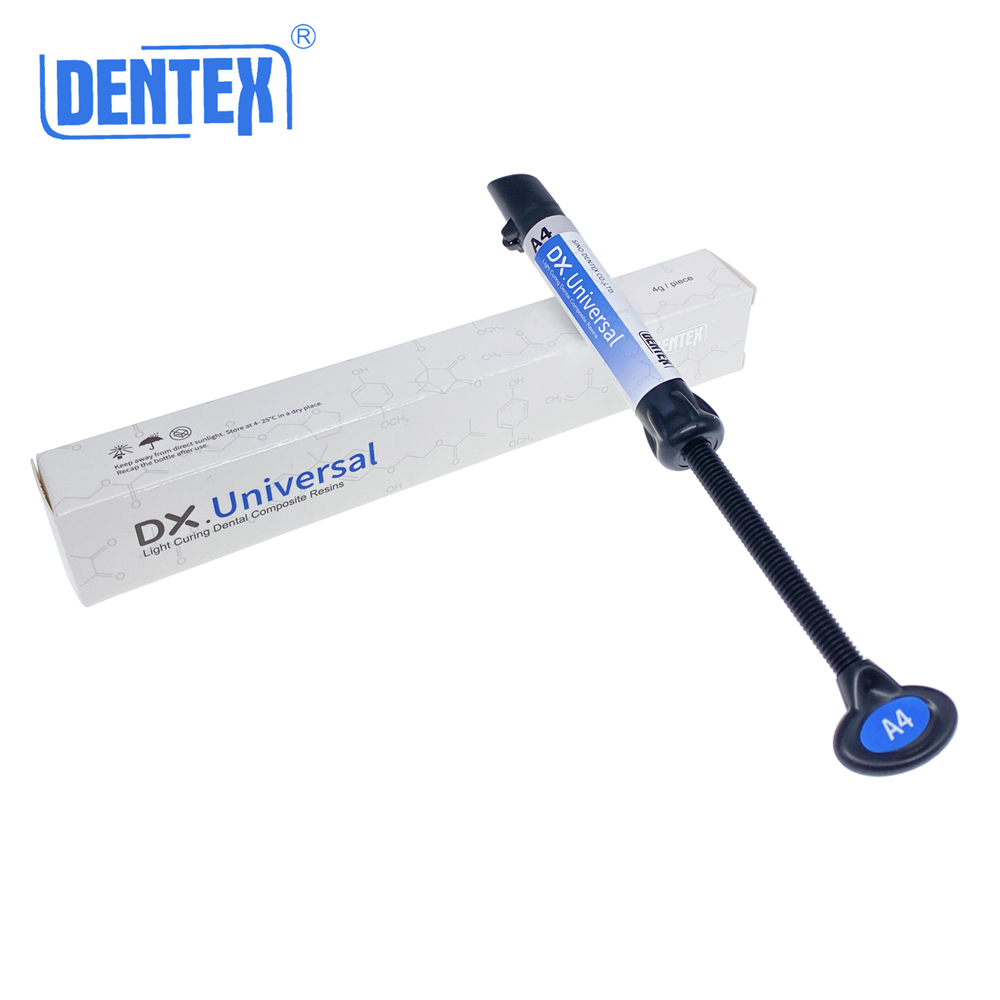 Dentex DX.Universal Dental Light Cure Composite Resin A4 Shade 4g/Syringe