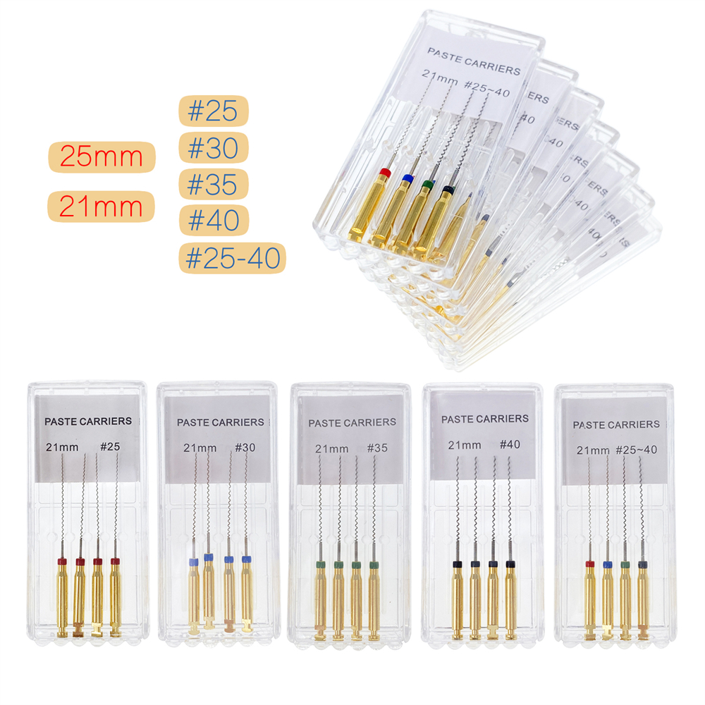 4Pcs Dental Paste Carrier Spiral Fillers Engine Use SST 21//25mm 25#-40#