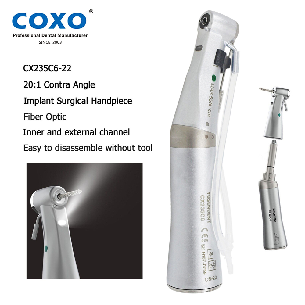 COXO Dental CX235C6-22 Handpiece Low Speed Implant Surgical Contra ...