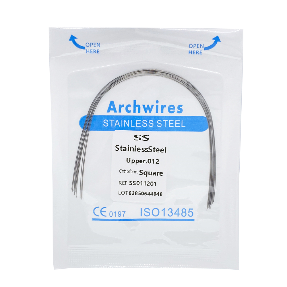 10Pcs Dental Orthodontic Round Arch Wire Stainless Steel Square Form