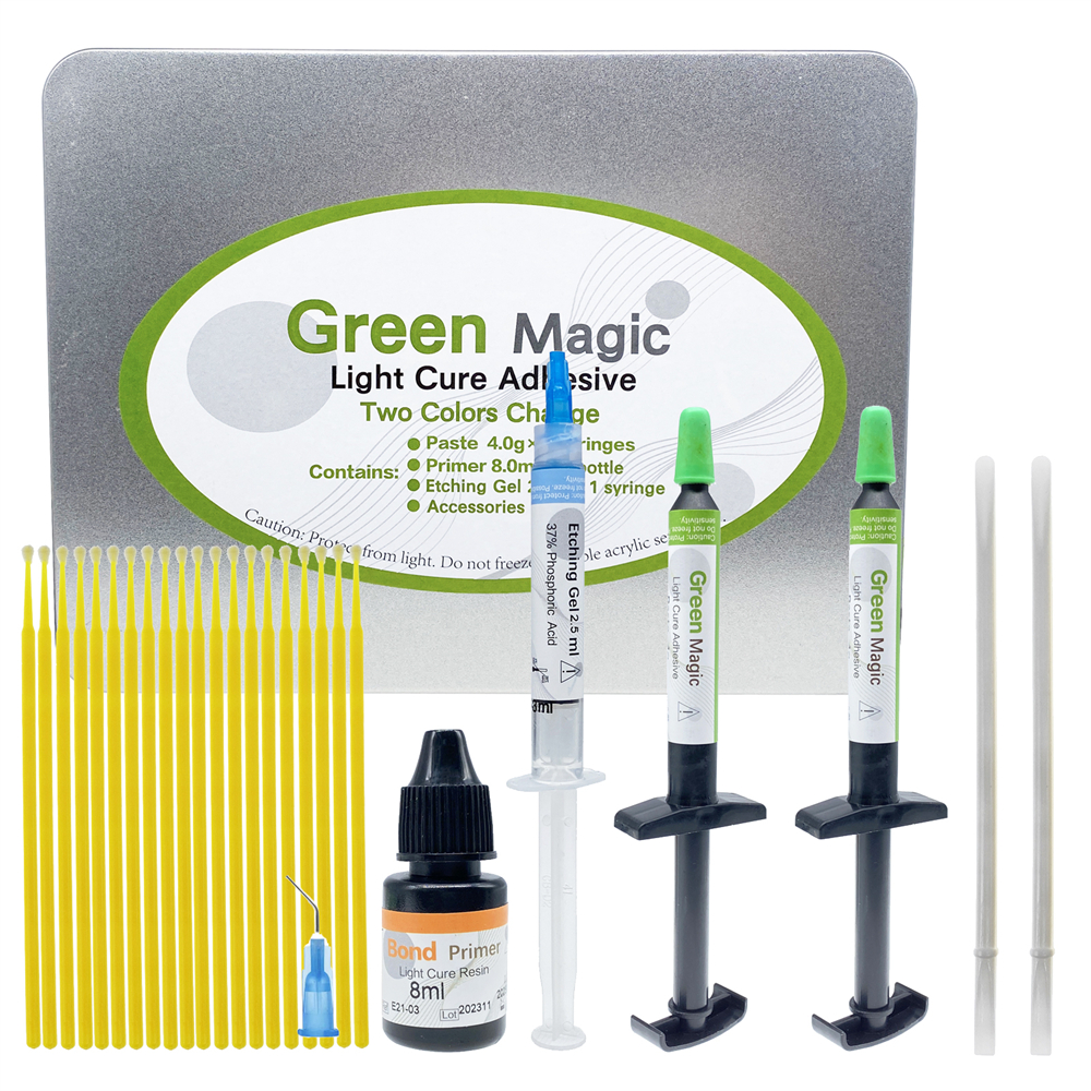Dental Green Magic Adhesive Light Cure Paste Primer Etching Gel Large ...