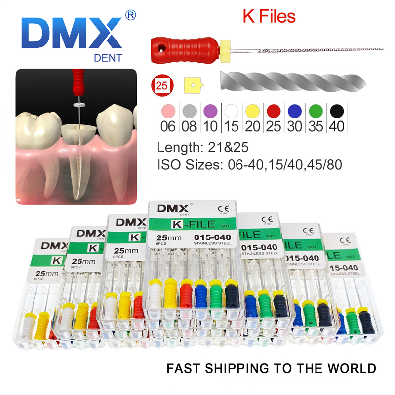 DMXDENT Dental K-File Root Canal Hand Use Endo Endodontics Files