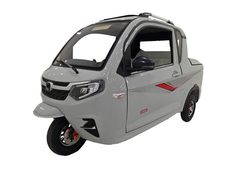 Enclosed Electric Cargo Motorcycle with Cab, Electric Pickup Truck