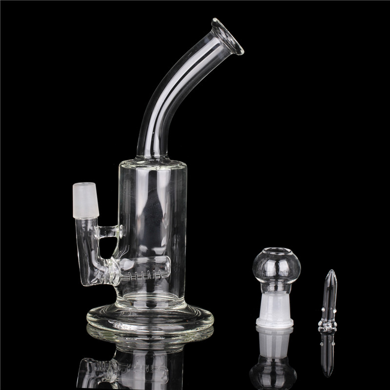 7.9" Height Glass Bong Dab Rig with Dome Nail