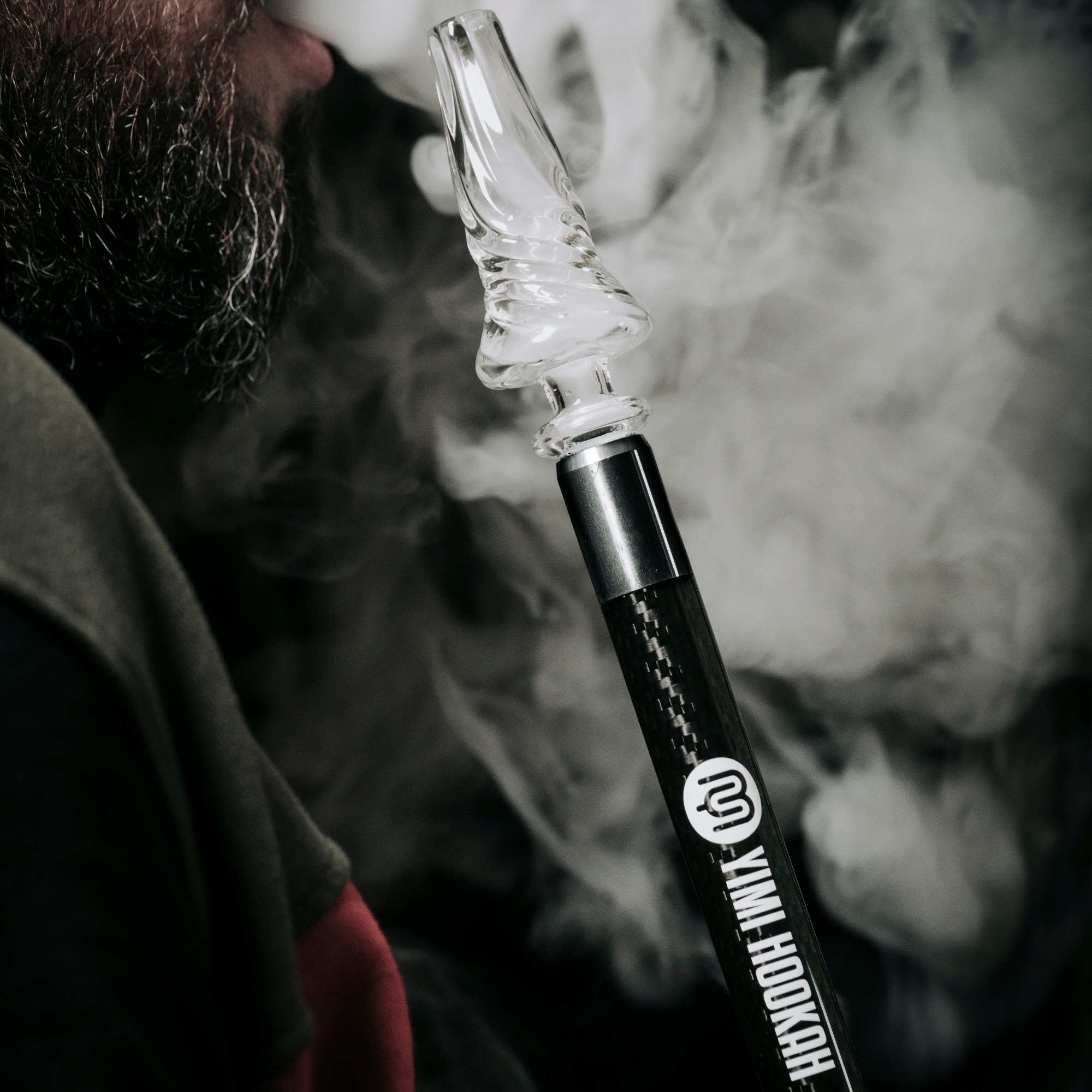 Carbon Fiber Shisha Mouthpiece Combine Glass Hookah Tips