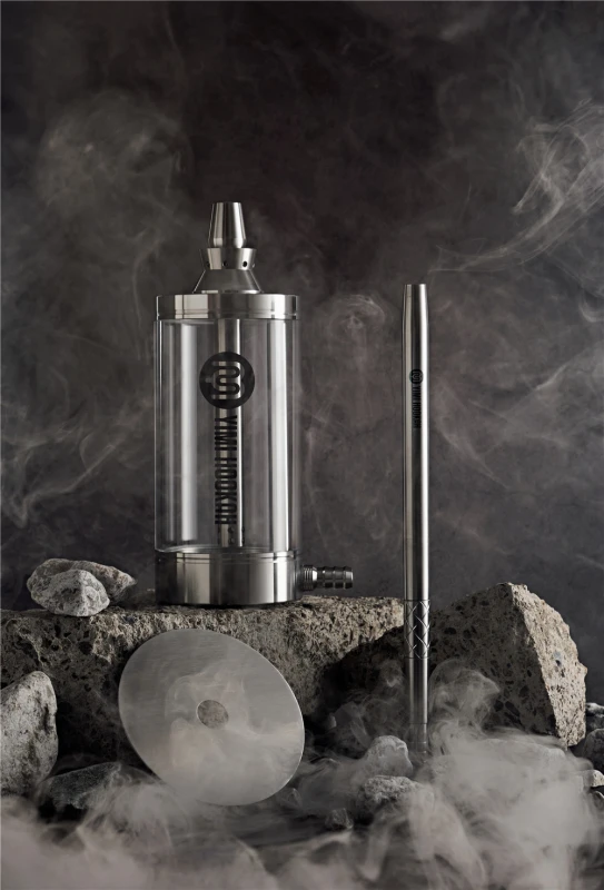 Yimi Hookah V2A Stainless Steel Shisha Complete Set Portable Traveling Hookah Set with All ...