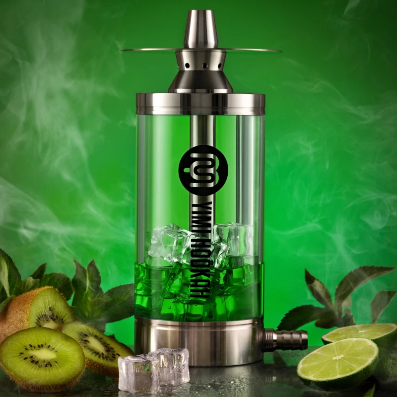 Yimi Hookah V2A Stainless Steel Shisha Complete Set Portable Traveling Hookah Set with All ...