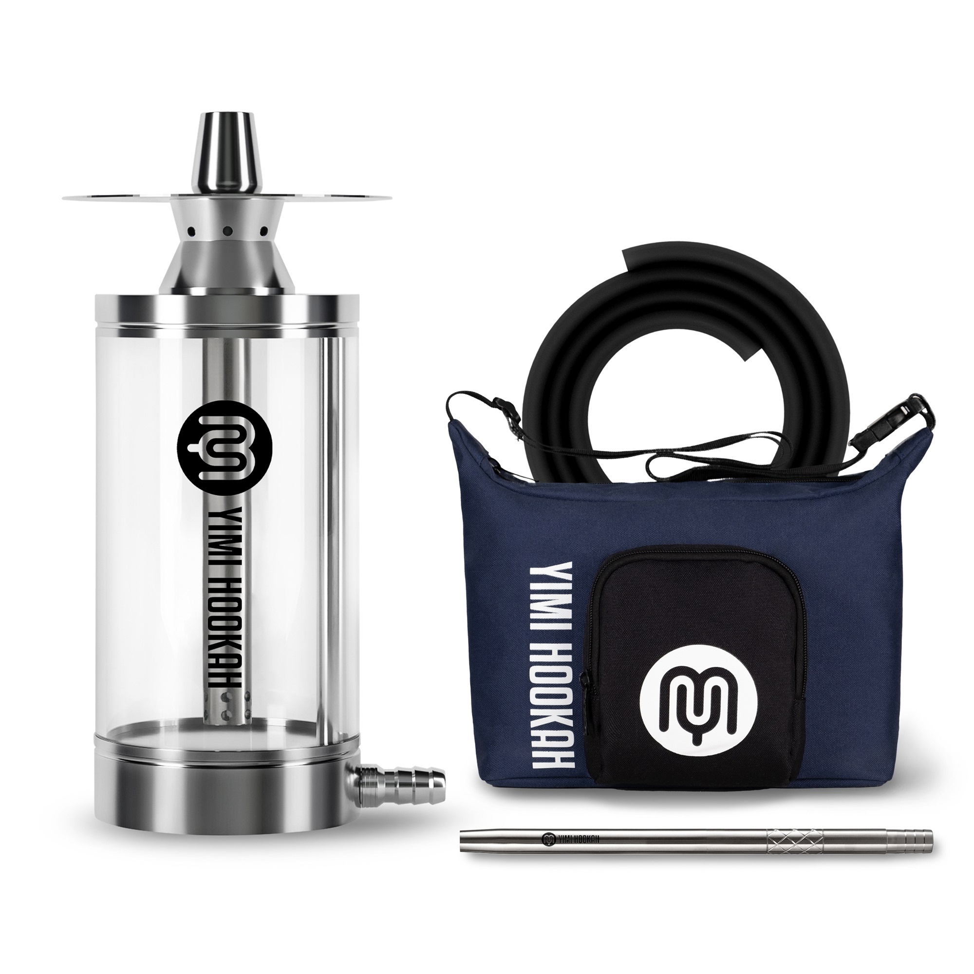 Mini Portable Travel Hookah - Nix Silver Basic Package