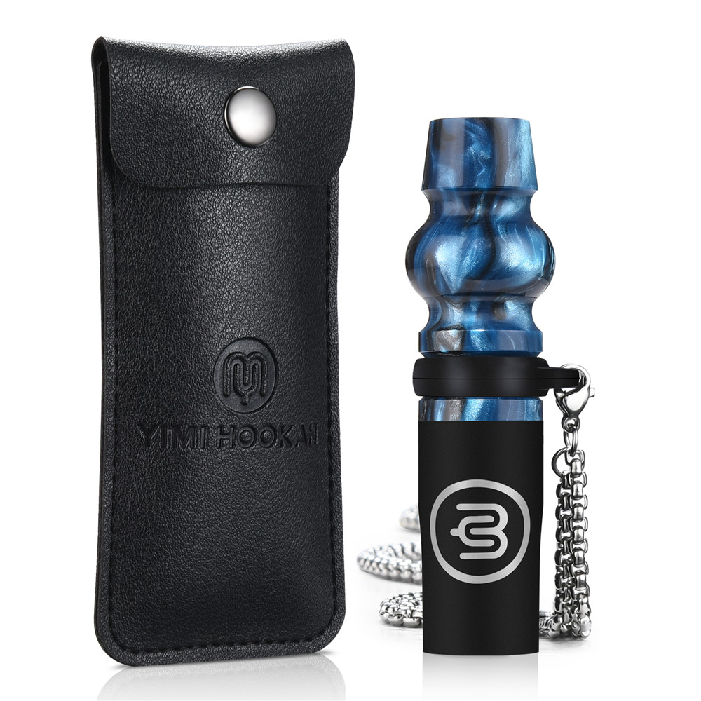 Yimi Hookah Tips Hygiene Shisha Mouth Tips Shisha Mouthpiece -Dark Blue