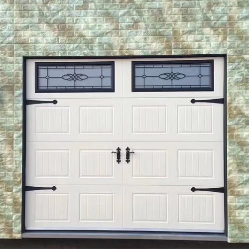Steel insulated sectional garage door