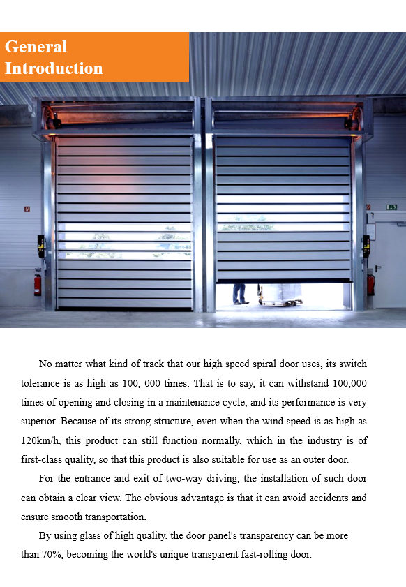 High Speed Spiral Door - Round Track