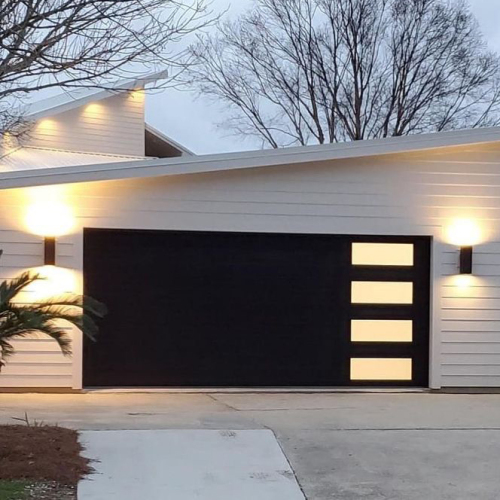 Steel Insulated Garage Door with Side Windows