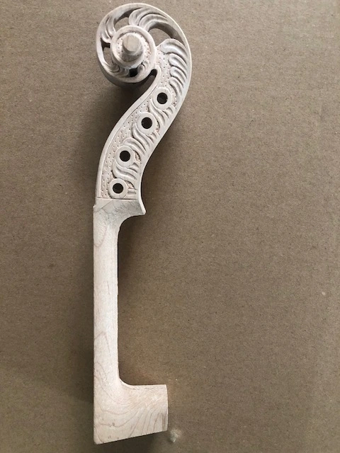 violin scroll outline