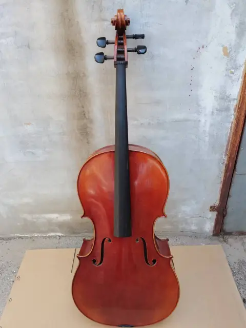 Professional 4/4 size cello 1PC Solid European flamed maple back spruce ...