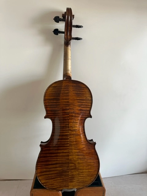 4/4 Violin Solid Guarneri model maple back old spruce top tortoise ...