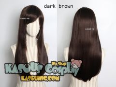 Overwatch D.Va 70cm long straight cosplay wig . brown / reddish brown ...