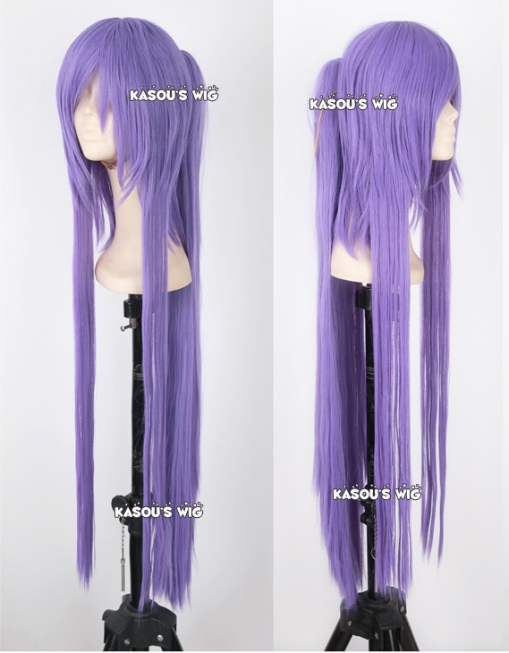 Vocaloid gakupo 100cm long straight purple cosplay wig with clip