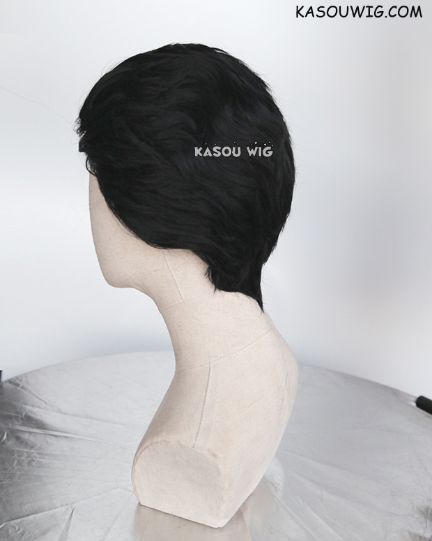 Yuri !!! on Ice Yuri Katsuki black all back cosplay wig. KA032