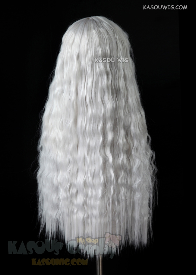 Berserk Griffith 78cm long light silver wavy cosplay wig