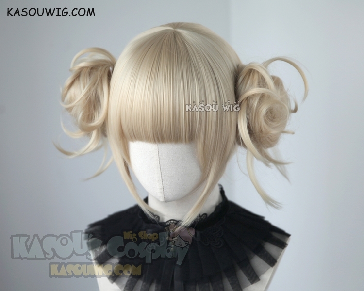 My Hero Academia Himiko Toga bun set blonde cosplay wig