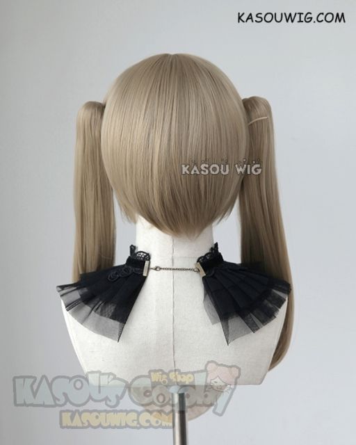 Overwatch D.va Black Cat clip-on pigtails cosplay wig