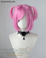 DDLC Doki Doki Literature Club Natsuki pink cosplay wig with chibi twin ...