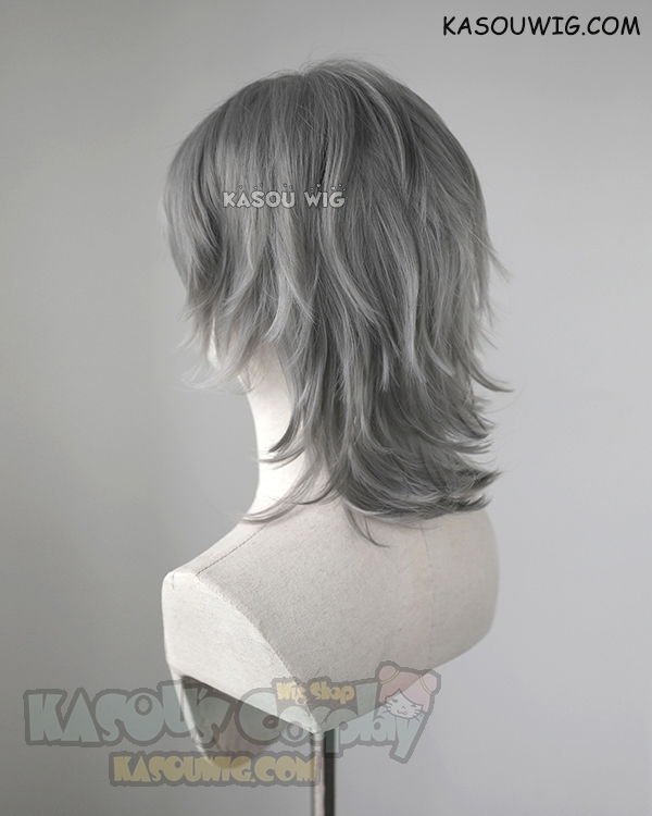 Devil May Cry 5 Dante short gray middle-parted wig