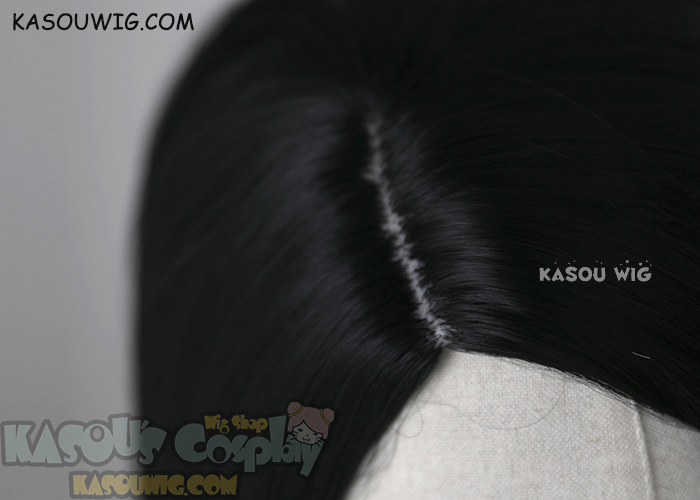 Kimetsu no Yaiba Nezuko Kamado long wavy black hair with orange ends