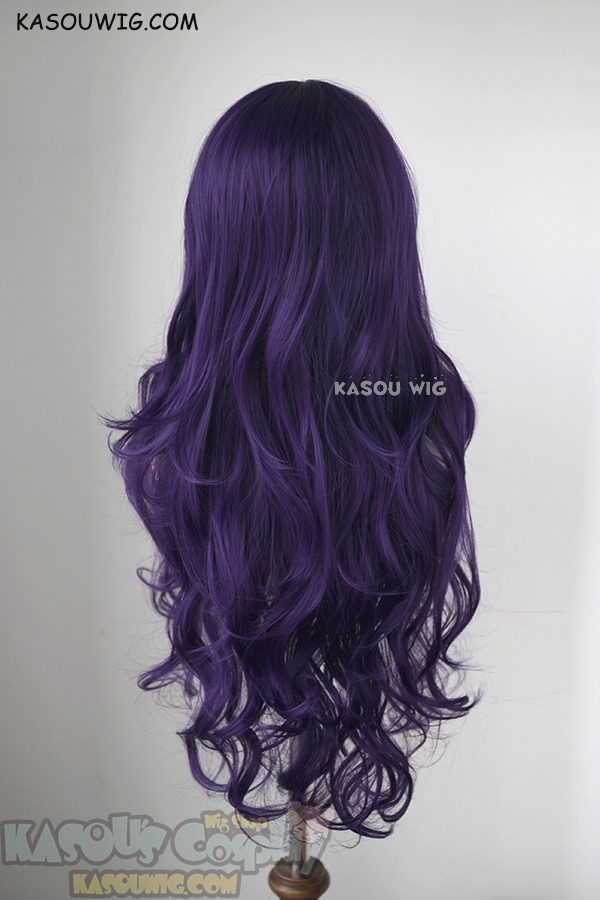 L-3 / SP37 Indigo Purple long layers loose waves cosplay wig . heat ...