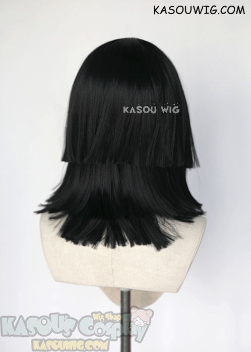 Kimetsu no Yaiba Demon Slayers black pre-cut shoulder length cosplay wig