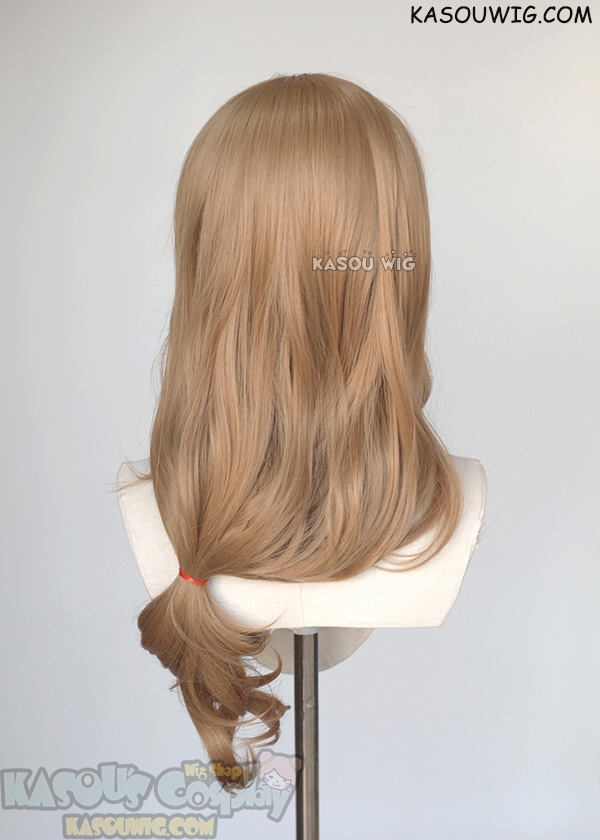 Genshin Impact Lisa 65cm long light brown curly cosplay wig,Genshin Impact