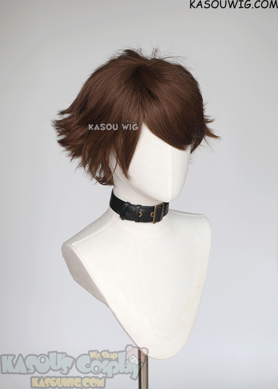 Haikyuu !! Oikawa Tooru short layers dark brown cosplay wig