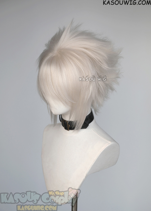 S-5 SP05 31cm/12.2" short pearl white spiky layered cosplay wig,S-5 ...