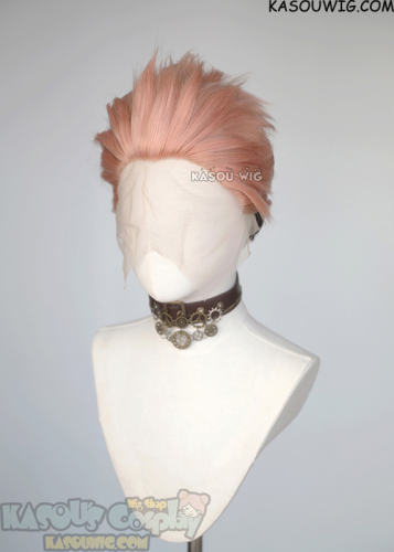 Lace Front>> Kingdom Hearts Axel slicked back brown-red ombre cosplay wig