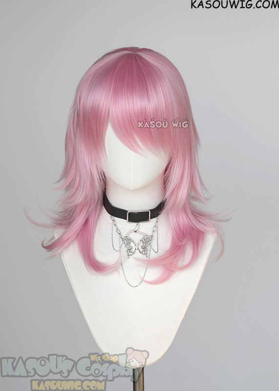 M-3 KA034 Baby Pink 52cm long layered choppy wig