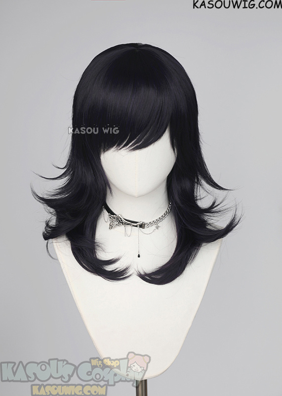 M-3 SP31 Deep Purple 52cm long layered choppy wig