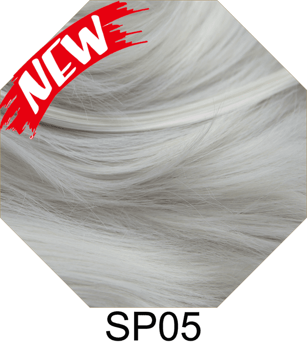 M-3 SP05 Pearl White 52cm long layered choppy wig
