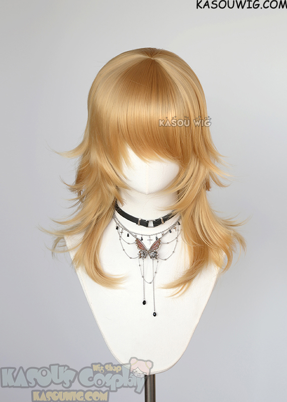 M-3 KA012 Golden Blonde 52cm long layered choppy wig