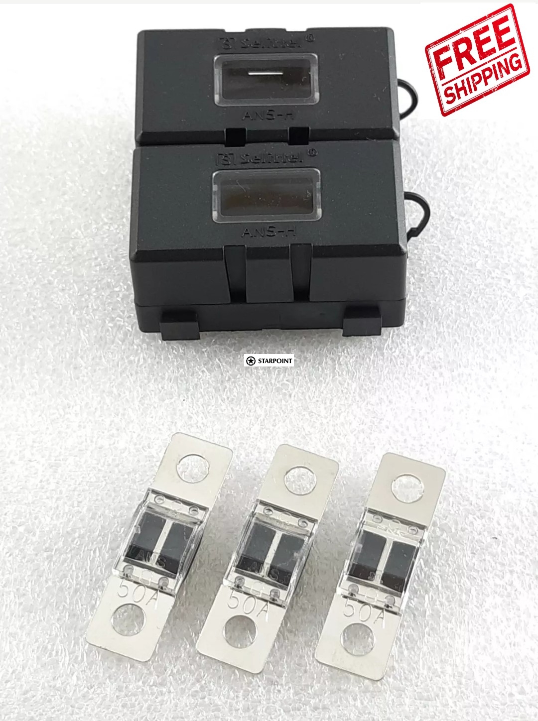 Midi Fuse Kit - 3 x 50 Amp Midi Fuses & 2 x Midi Fuse Holders