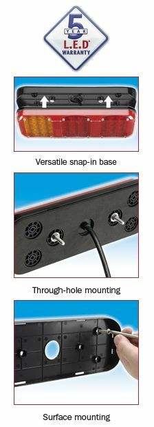 2x Narva 94210 LED Combination Trailer Lights Stop Tail Indicator ...