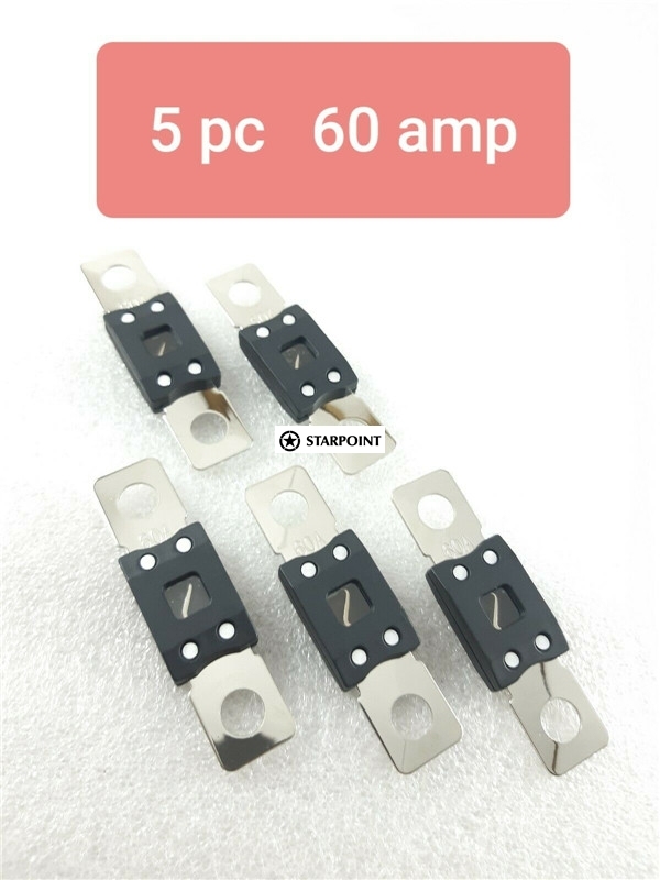 Mega Fuse 60 Amp x 5 pc Heavy Duty Dual Battery System Audio
