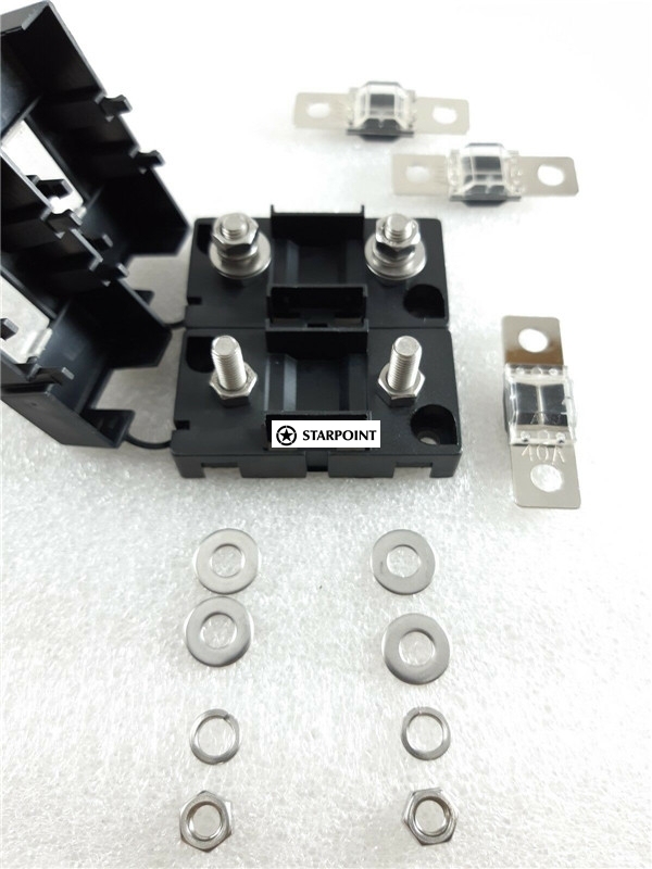 Midi Fuse Holder Kit - 2 x Fuse Holders 3 x 40 Amp Fuse Dual Battery ...