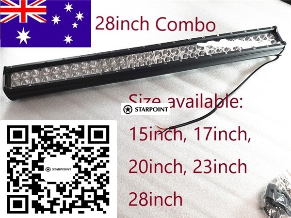 28 Inch Double Row Flood Spot Combo Beam LED Light Bar,16200 Lumens ...