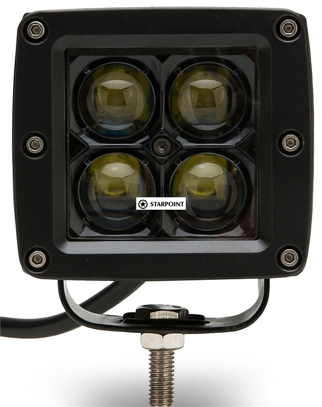 7D Projector Lens Square LED Driving Work Light, LED Combo Driving Work ...