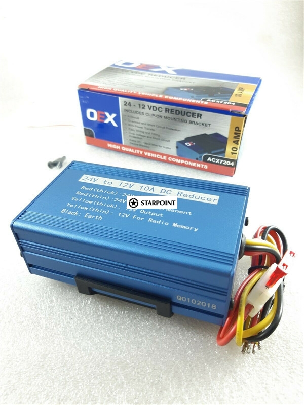 Voltage Reducer 24V To 12V Single Circuit - 10A With Radio Memory wire ...