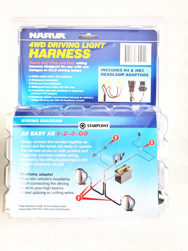 Narva 12 Volt 4WD Driving Light Harness