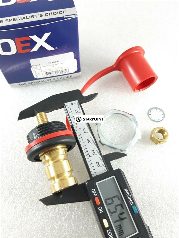 Positive Jump Start Stud - 20mm Brass Insulated Single Stud