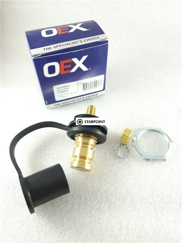 Negative Jump Start Stud - 20mm Brass Insulated Single Stud