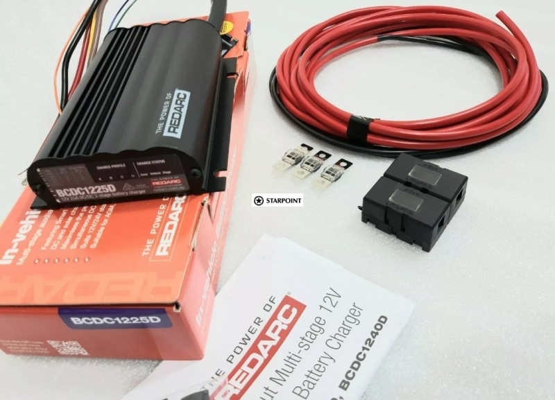 Redarc BCDC1225D Dual Battery charger Isolator System DC to DC Install ...