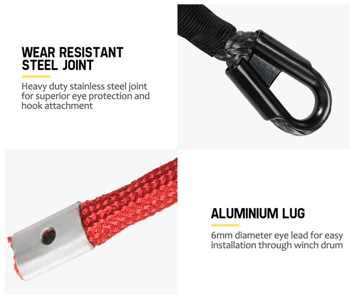 10MM x 30M Synthetic Winch Rope Dyneema SK75 Tow Recovery Cable Offroad ...